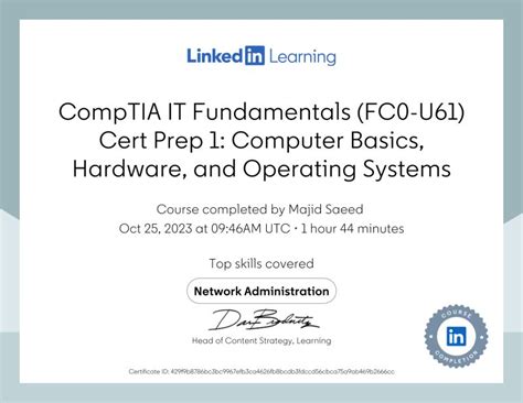 Majid Saeed On Linkedin Certificate Of Completion