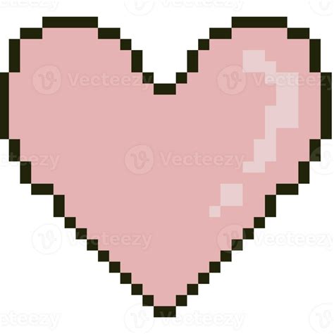Píxel Estilo Rosado Corazón 27128141 Png