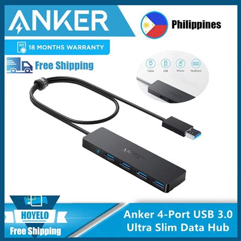 Anke R 4 Port Usb 3 0 Ultra Slim Data Hub Usb Flash Drives Mobile Hdd And More Shopee
