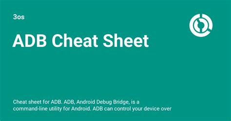 Adb Cheat Sheet 3os