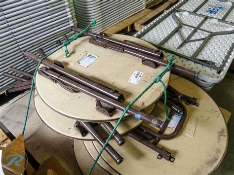 6 Mity Lite 30 Diameter Folding Tables Roller Auctions