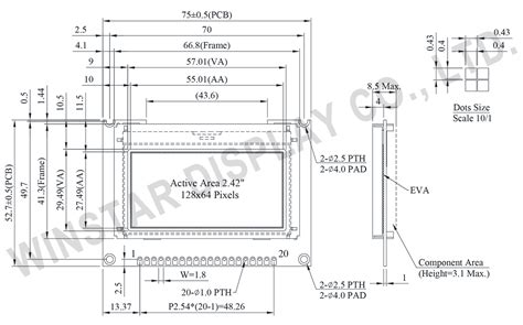 Wep012864ajlpp3n00000 Graphic Oled Display From Winstar Co Unisystem Supplier And