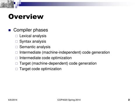 Ppt Cop4020 Programming Languages Powerpoint Presentation Free