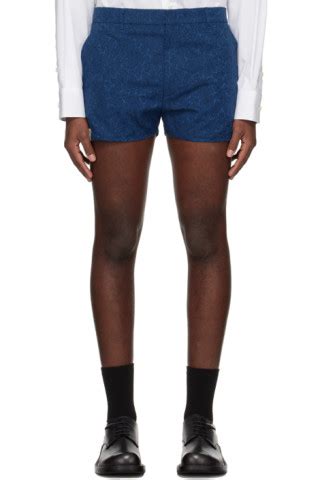 Blue Floral Shorts By ADER Error On Sale