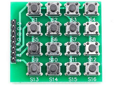 4×4 Matrix Keypad For Arduino Raspberry Etc Tactile Buttons Canaduino