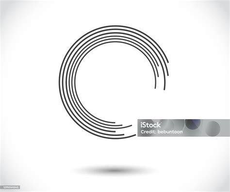 원 형태의 추상 선 디자인 요소 기하학적 모양 이미지스트라이프 테두리 프레임 기술 라운드 로고 나선형 벡터 일러스트레이션 원형에 대한 스톡 벡터 아트 및 기타 이미지