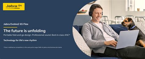 Jabra Evolve Flex Wireless Headset Bluetooth X Mic Anc Active Noise Cancelling In