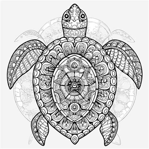Zentangle Turtle Illustration Great For Tattoos And Decor Stock Illustration Illustration Of