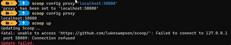 Cannot Update The Proxy Config Issue ScoopInstaller Scoop GitHub