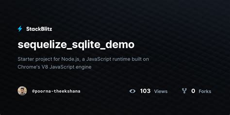 sequelize sqlite demo stackblitz