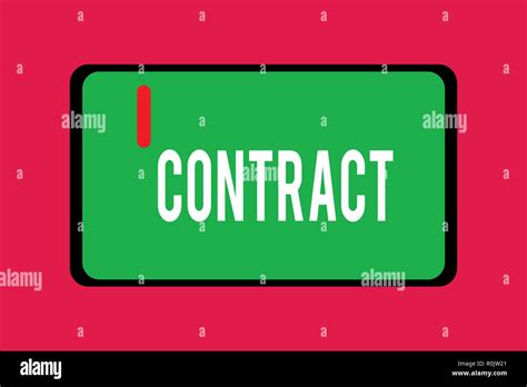 Word Writing Text Contract Business Concept For Written Or Spoken Agreement Especially One
