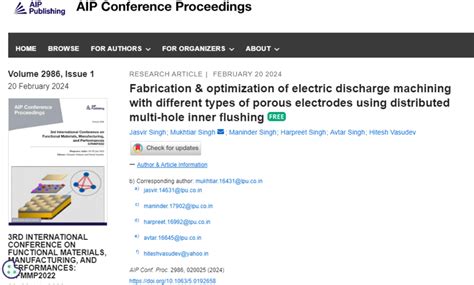 Pdf Fabrication And Optimization Of Electric Discharge Machining With