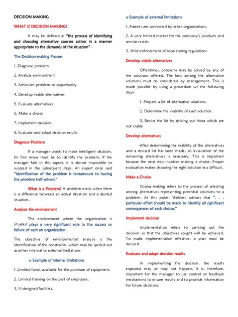 Decision Making | PDF | Conceptual Model | Decision Making