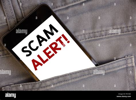 Handwriting Texts Writing Scam Alert Motivational Call Concept Meaning Safety Warning To Avoid