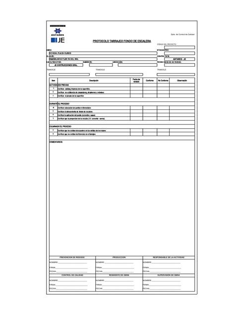 Protocolo De Enchape Terrazo Pdf Science Ciencia Y Tecnología
