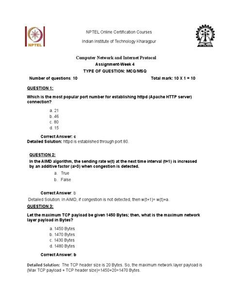 Nptel Cnip 2023 Assignment 1 Solution Pdf