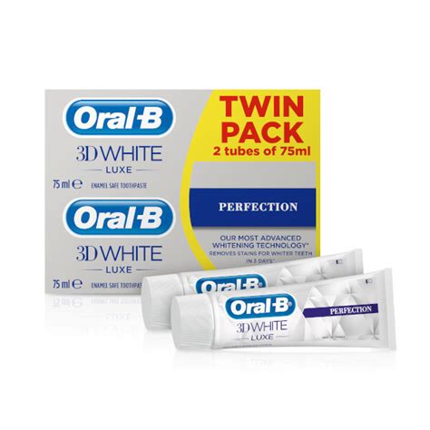 Oral B 3dwhite Luxe Perfection Whitening Toothpaste Duo Pack