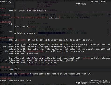 Linux驱动之用man查看内核函数——学习笔记（2）manpages Dev Csdn博客