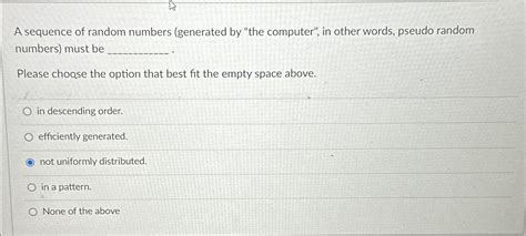 solved a sequence of random numbers generated by the
