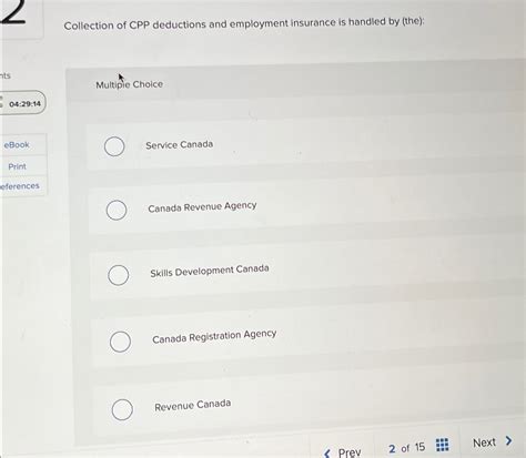 Solved Collection Of CPP Deductions And Employment Insurance Chegg Com