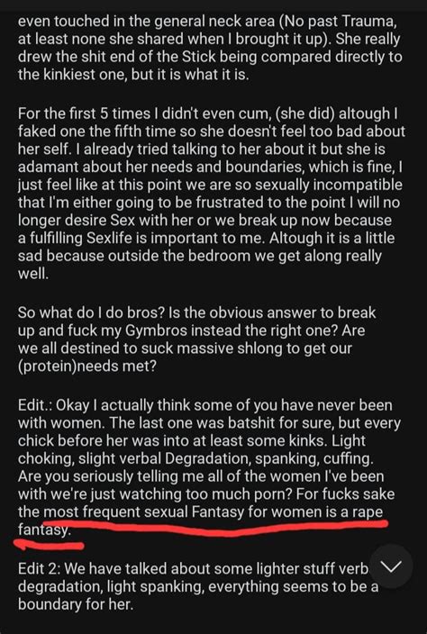 This Pornbrain Coomer Cant Have Normal Sex Anymore And Thinks Women Have R Pe Kinks R