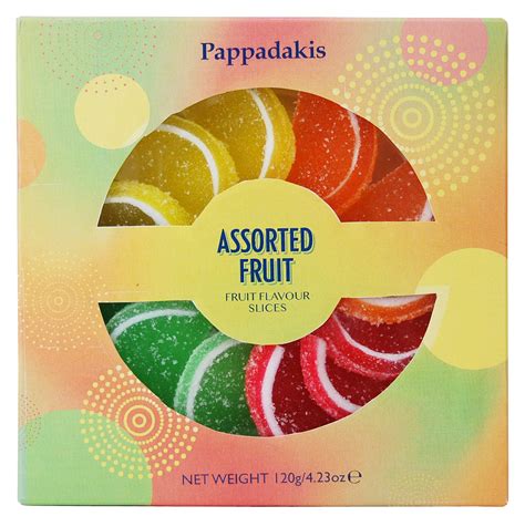 Pappadakis Assorted Fruit Jelly Slices 120g Bysel Website