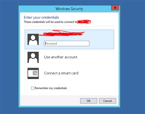 rdp client prompting for credentials differently in windows 2012 rdsh