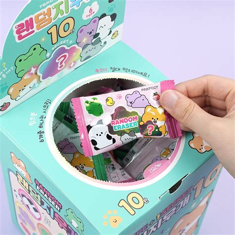 [60개세트] 랜덤 뽑기 지우개 Ver10 60개 박스 뽑기 초등학생 지우개 단체 선물 에이블리