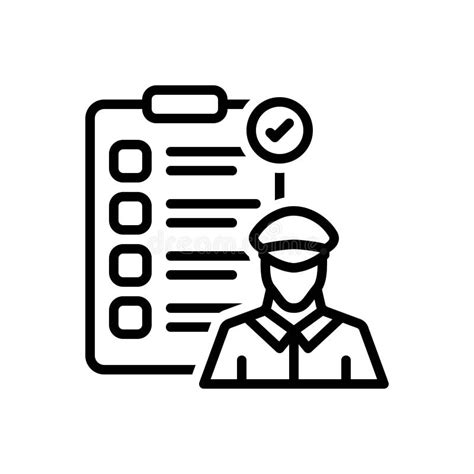 Black Line Icon For Clearance Customs And Delivery Stock Vector