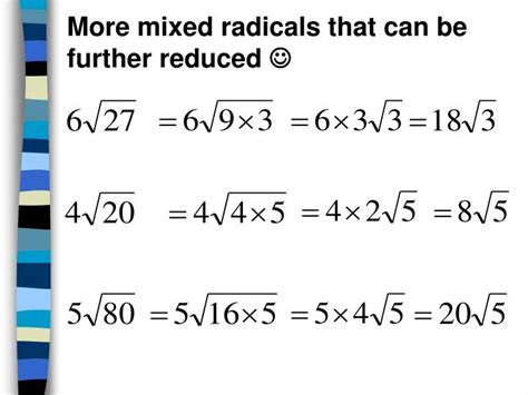 PPT Mixed Entire Radicals PowerPoint Presentation ID 1794535