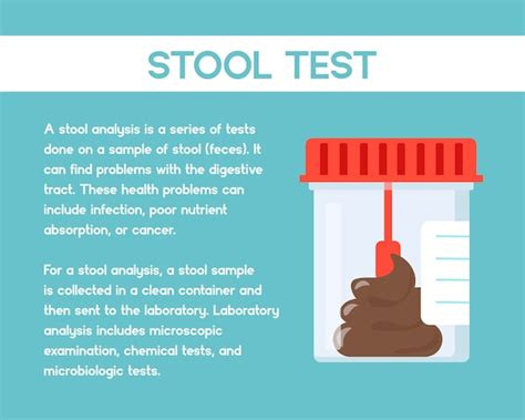 Premium Vector Flat Design Of Stool Test For Medical And Healthcare