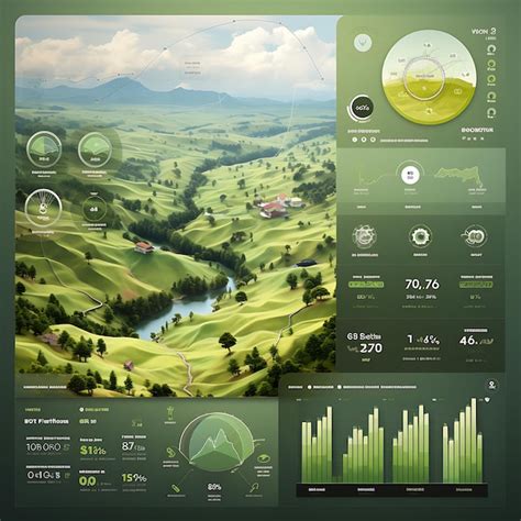 Premium Photo Web Dashboard Agriculture Crop Monitoring Dashboard Map Based Layout Clean