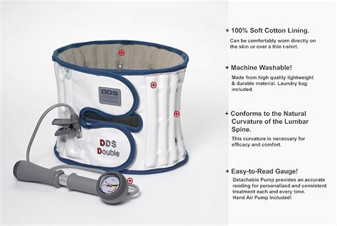 Dds Lumbar Decompression Belt Double Lite Pneumatic Air Back Brace Lower Waist Back