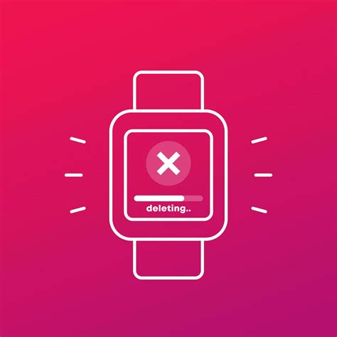 deleting files erasing data vector icon with a smart watch 24150005