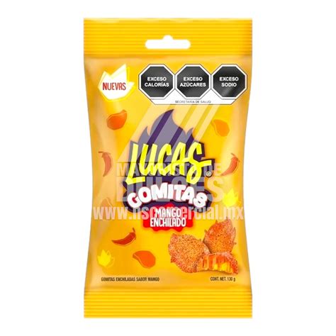 Lucas Gomitas Mango Bolsa Con 130g Caja Con 12 Bolsas 4 3pzs Dulcerías Y Reposterías Grupo H