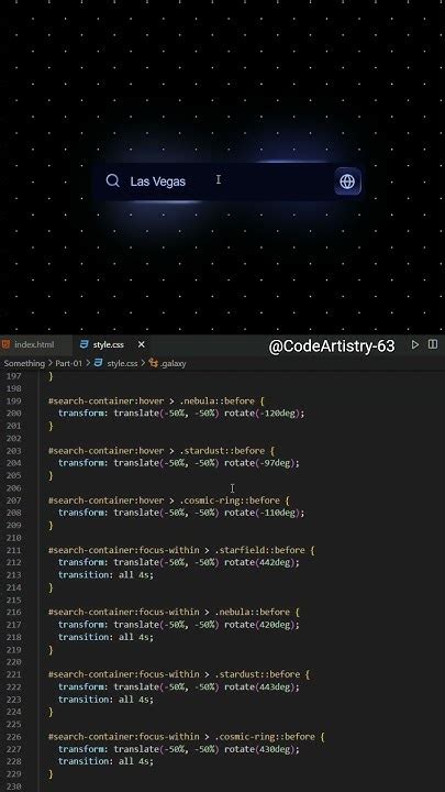 Creating A Cosmic Search Bar Design🔍 With Html And Css Searchbar