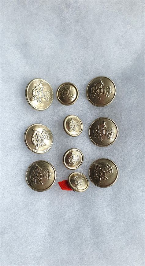 Vintage Danish Postman Buttons Complete Set Etsy