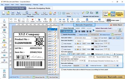 Design And Print DataMatrix Barcode Font Generate Barcode Com