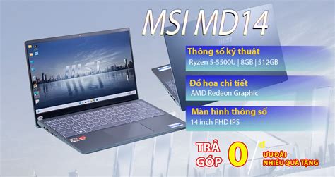 MSI Modern 14 B5M R5-5500U 8GB 512GB 14''FHD