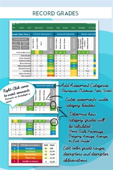 Excel Gradebook For Standards Based And Traditional Grading By Gograde