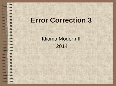 Ppt Error Correction 3answers Dokumentips
