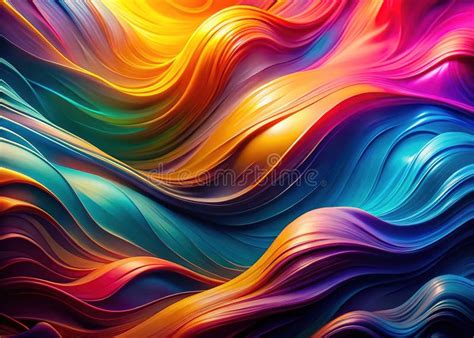 Dynamic Abstract Liquid Flow Vibrant Color Blending In A Smooth Motion Art Design Stock