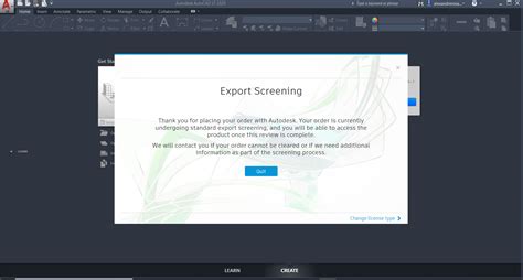 problem activating autocad lt export screening message autodesk