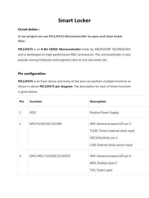 Smart Locker Pdf Microcontroller Electronic Engineering