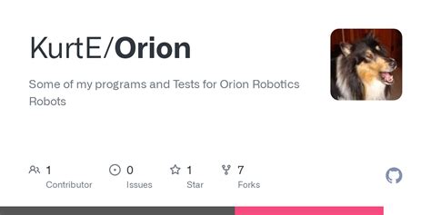 Github Kurte Orion Some Of My Programs And Tests For Orion Robotics Robots