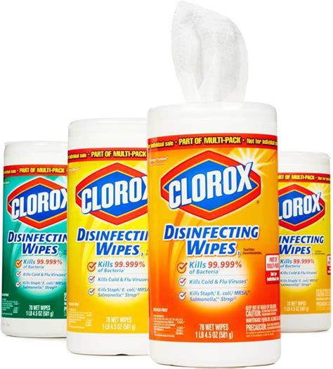 Clorox Toallitas Wipes Desinfectantes Desechables Multipropósito 4 Pack