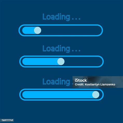 Loading Bar Vector Progress Of Downloading Or Uploading Stock Illustration Download Image Now