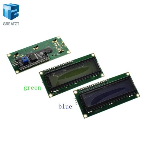 greatzt 1pcs lcd1602 i2c lcd 1602 module blue green screen pcf8574