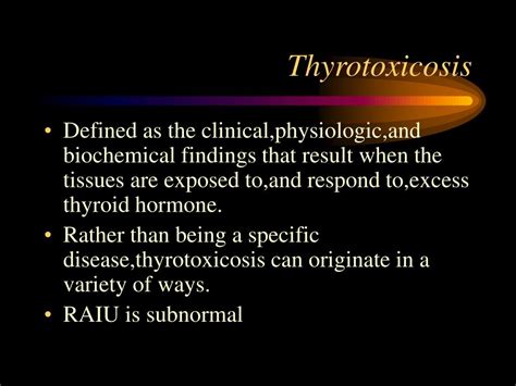Ppt Thyrotoxicosis And Hyperthyroidism Powerpoint Presentation Free