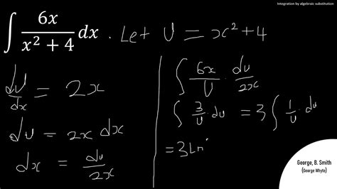 51 Integral Calculus Integration By Algebraic Substitution Youtube